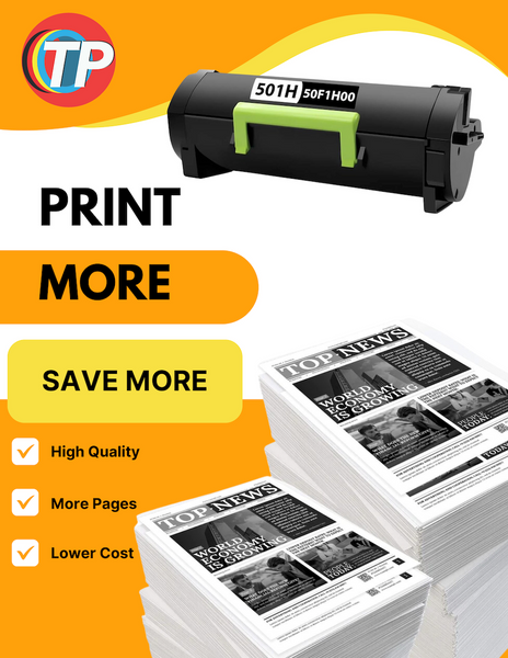 Ms610 Toner Print.Save.Repeat. Lexmark 501H (50F1H00) High Yield Toner ...